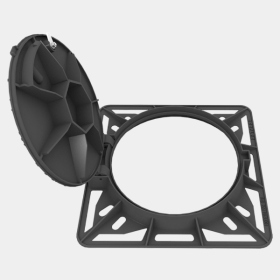 Cadre Et Tampon Hydraulique Carré B125 C250 D400 - Agaplex Fonderie